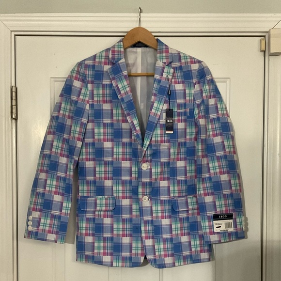 Izod | Jackets & Coats | Izod Blue Plaid Blazer | Poshmark